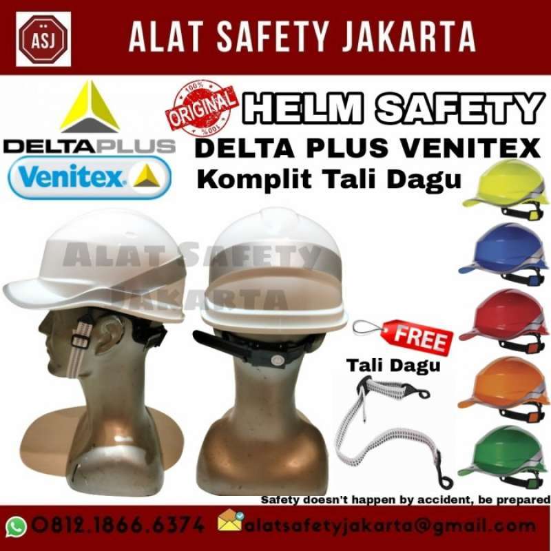 Promo Safety Helmet Delta Plus + Tali Dagu Karet Putih Diskon 11% Di ...