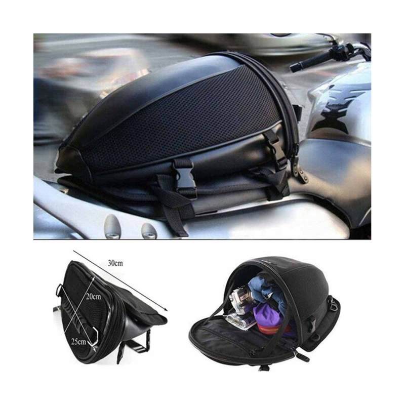 Jual Waterproof Motorcycle Bike Rear Trunk Back Seat Carry Luggage Tail ...