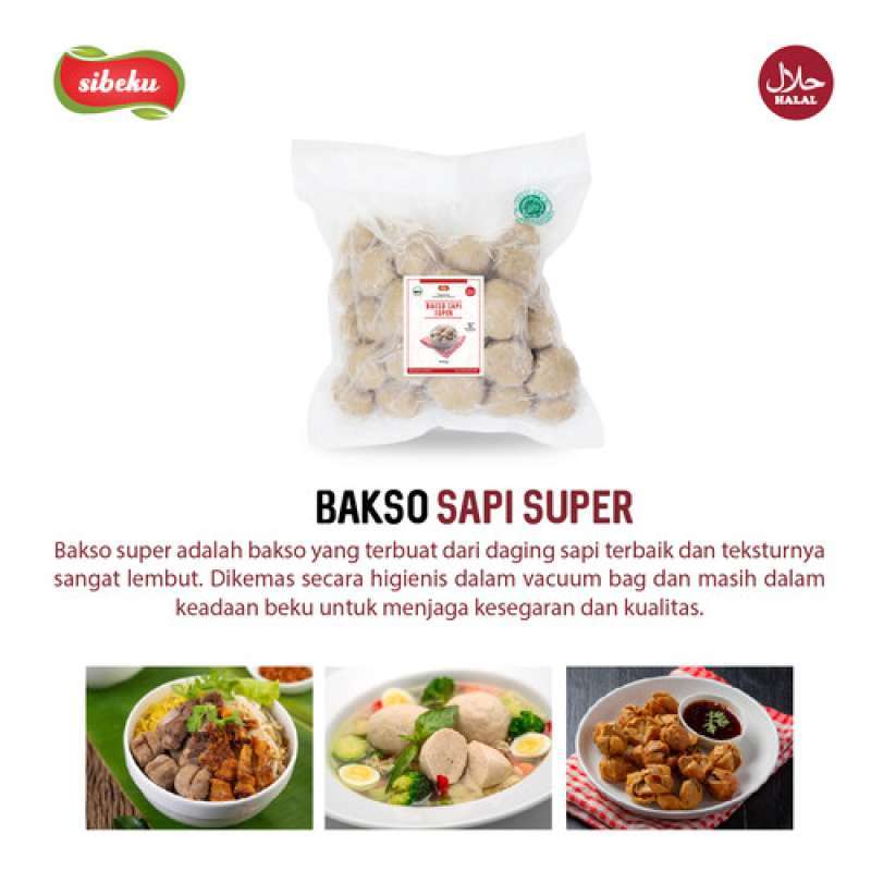 Jual Bakso Sapi Super Halal 600gr Frozen Food - Sibeku Di Seller Sibeku ...
