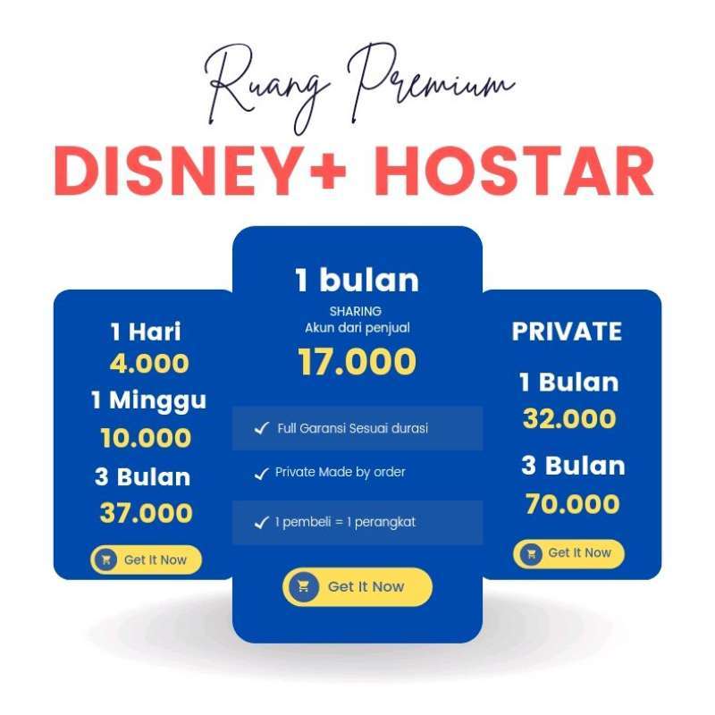 Jual Disney+ Hostar Premium Sharing dan Private di Seller Ruang Premium ...