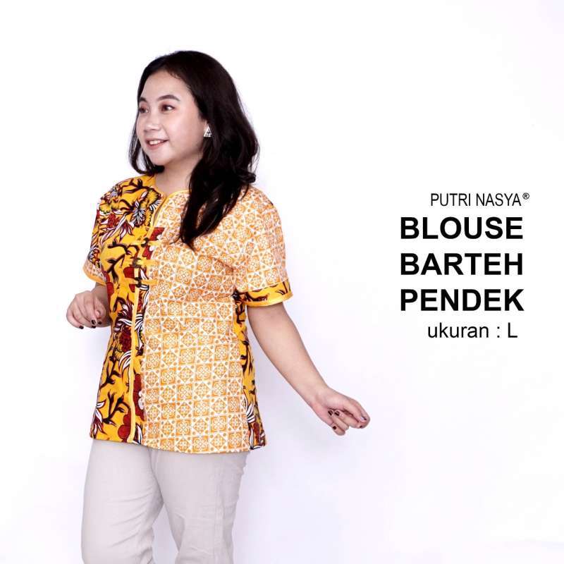 Jual Blouse Batik Big Size Wanita Atasan Batik Lengkap S-m-l-xl-2l-3l ...