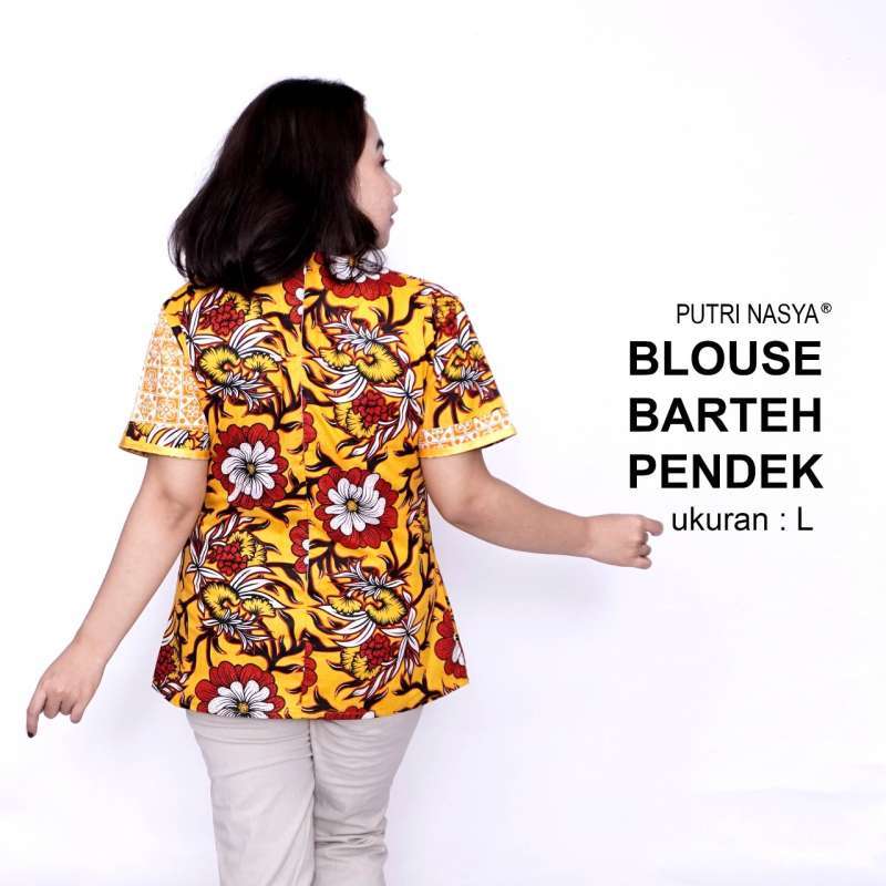 Jual Blouse Batik Big Size Wanita Atasan Batik Lengkap S-m-l-xl-2l-3l ...