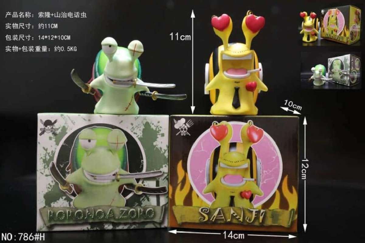 Jual Action Figure One Piece Snail Roronoa Zoro Dan Sanji Set di Seller ...