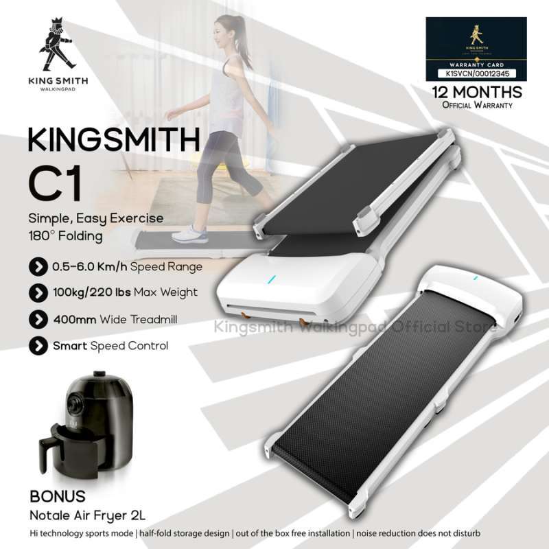 Jual Kingsmith WalkingPad C1 Foldable Smart Treadmill di Seller Kingsmith Walkingpad Official ...