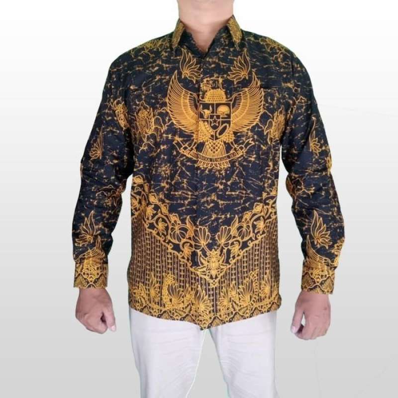 Jual [C03]KEMEJA BATIK GARUDA PANCASILA TERBARU PRIA LENGAN PANJANG di ...