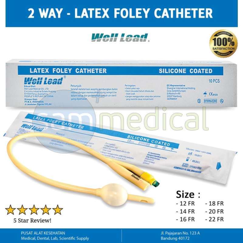 Jual Well Lead Latex Foley Catheter 2 Way per PCS di Seller SAM MEDICAL ...