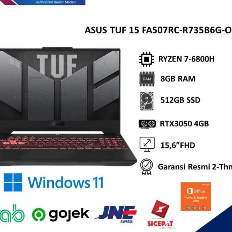 Jual ASUS TUF GAMING 15 FA507RC-R735B6G-O RYZEN 7-6800H 8GB 512GB ...