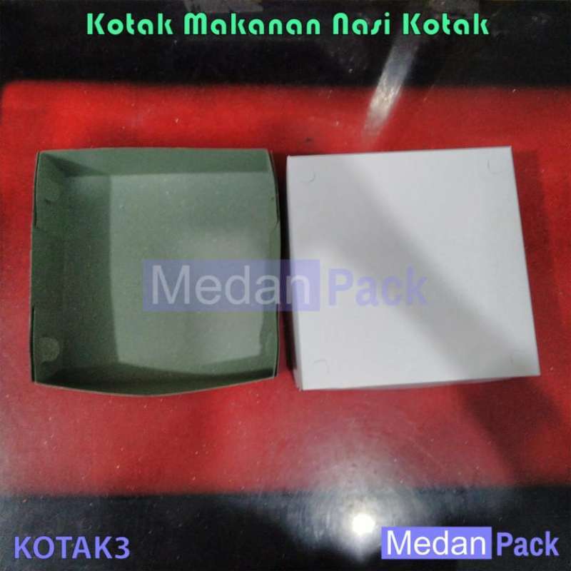 Jual Kotak Makanan Nasi Kotak Polos per 100 pcs di Seller Medan Pack ...
