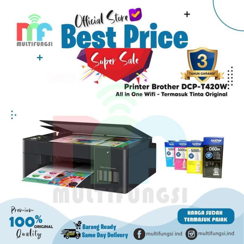 Jual Printer Brother DCP-T420W / 420W Garansi Resmi T420 All in One ...