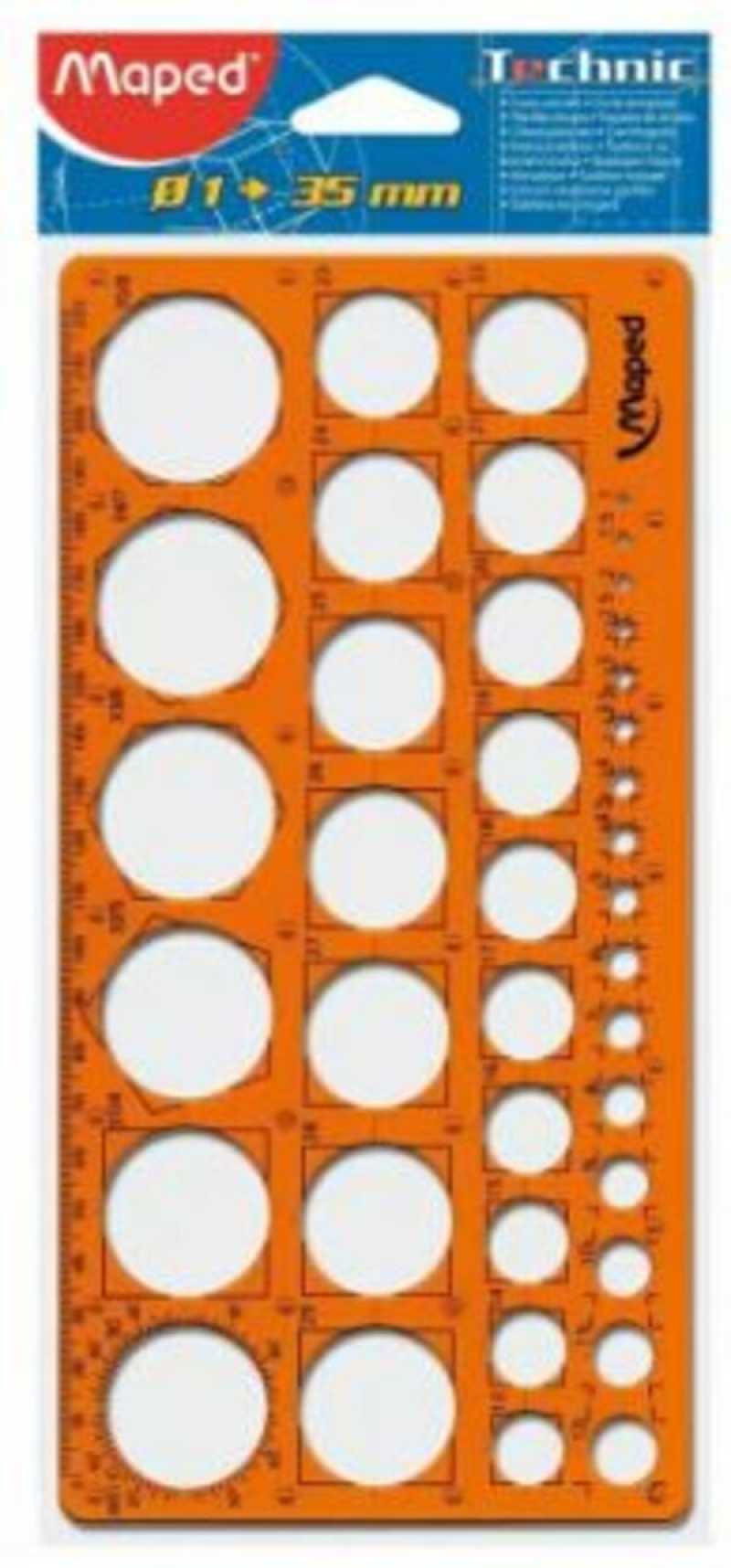Jual MAPED TECHNIC CIRCULAR TEMPLATE RULER PENGGARIS LINGKARAN BULATAN ...