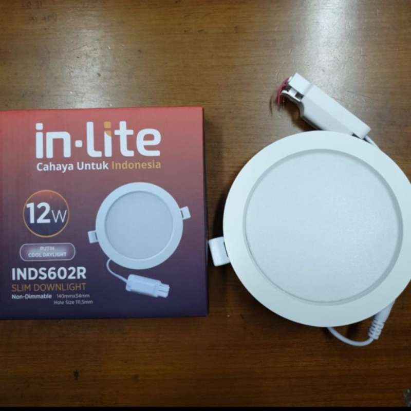 Jual lampu downlight led panel inlite in lite 12w 12 watt led ceiling ...