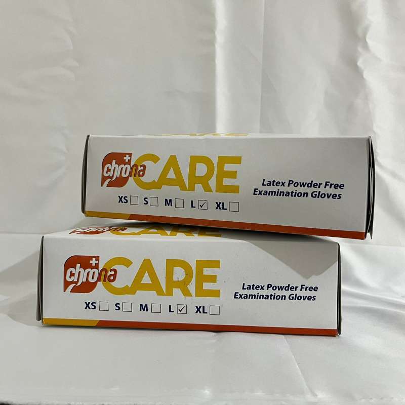 Promo Chronacare Latex Powdered Gloves / Chrona Care Sarung Tangan ...
