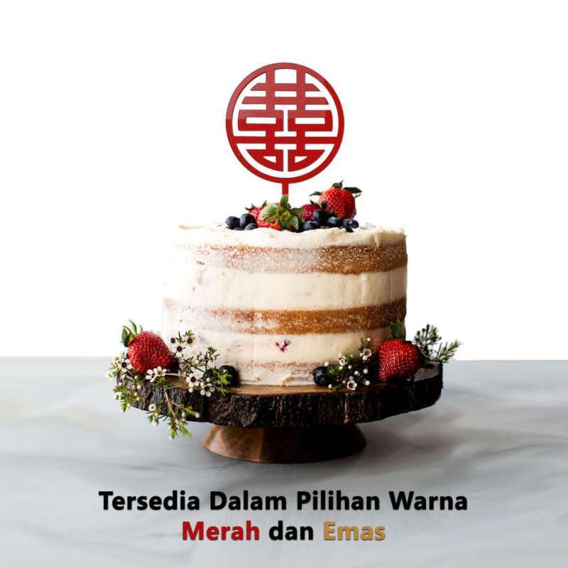 Jual Partyhouse. Cake Topper Shuang Xi / Topper Wedding [cocok Utk ...