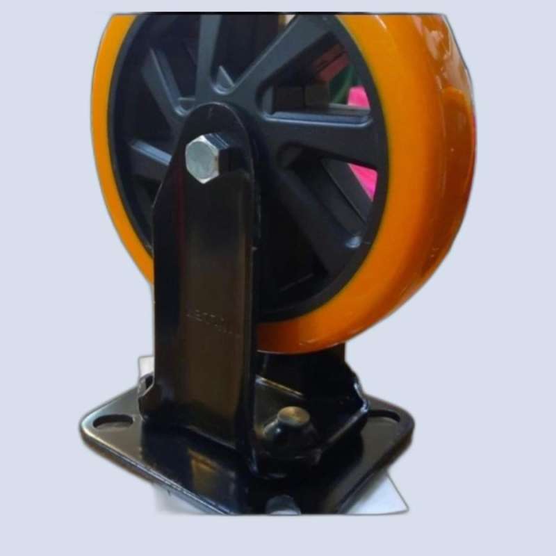 Jual Roda Troli Pu Orange 6 inch Mati / Lurus di Seller Mahkota Roda ...