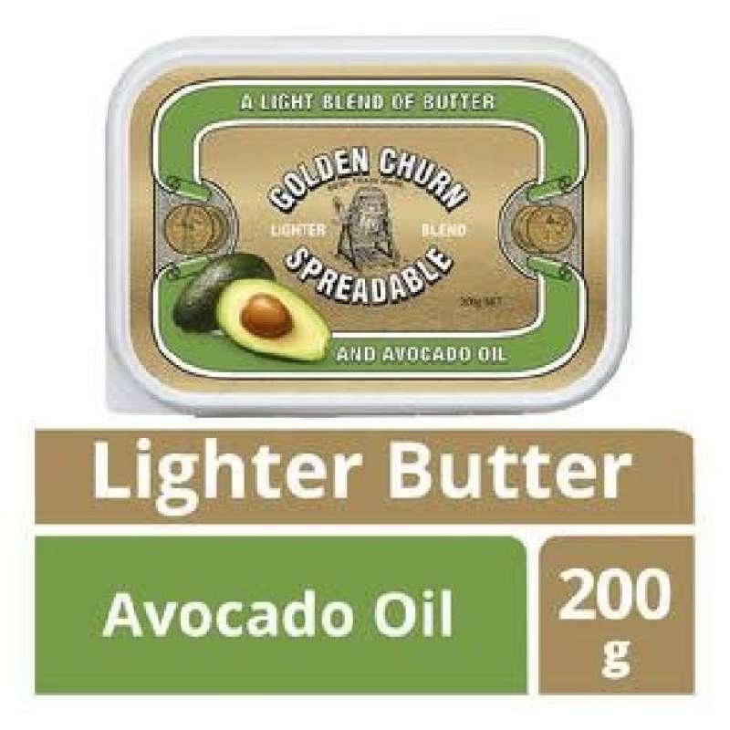 Jual Butter / mentega Golden Churn Spreadable Lighter with Avocado 200 ...