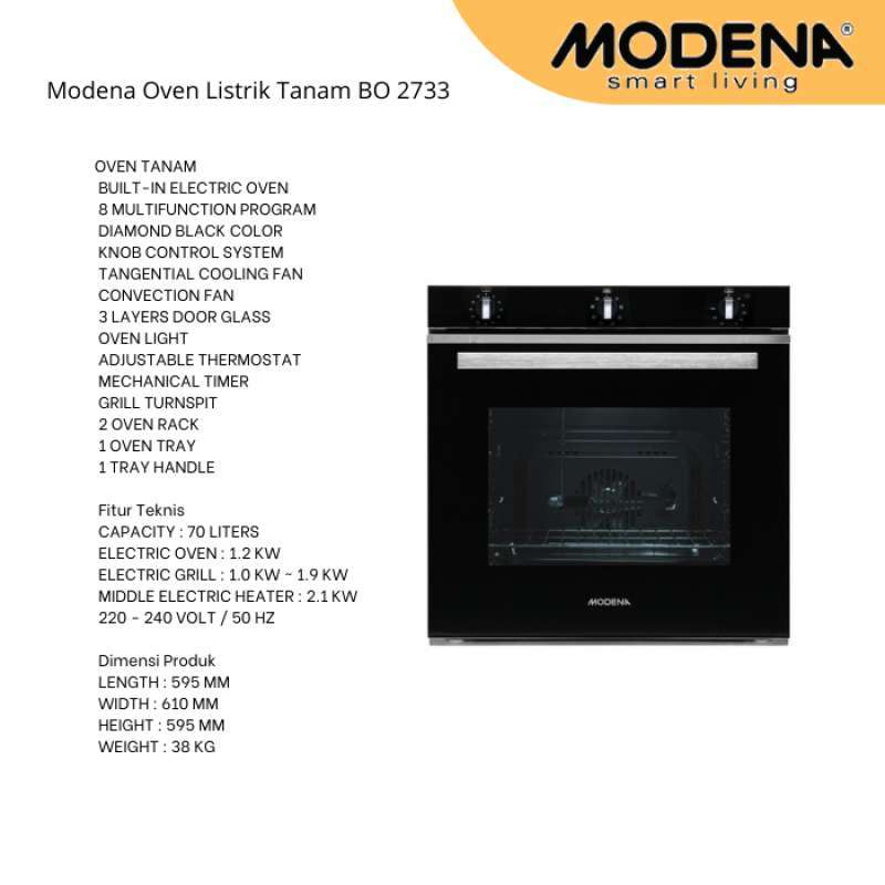 Jual Oven Listrik Tanam Modena Bo 2633 Di Seller Myequipment ...