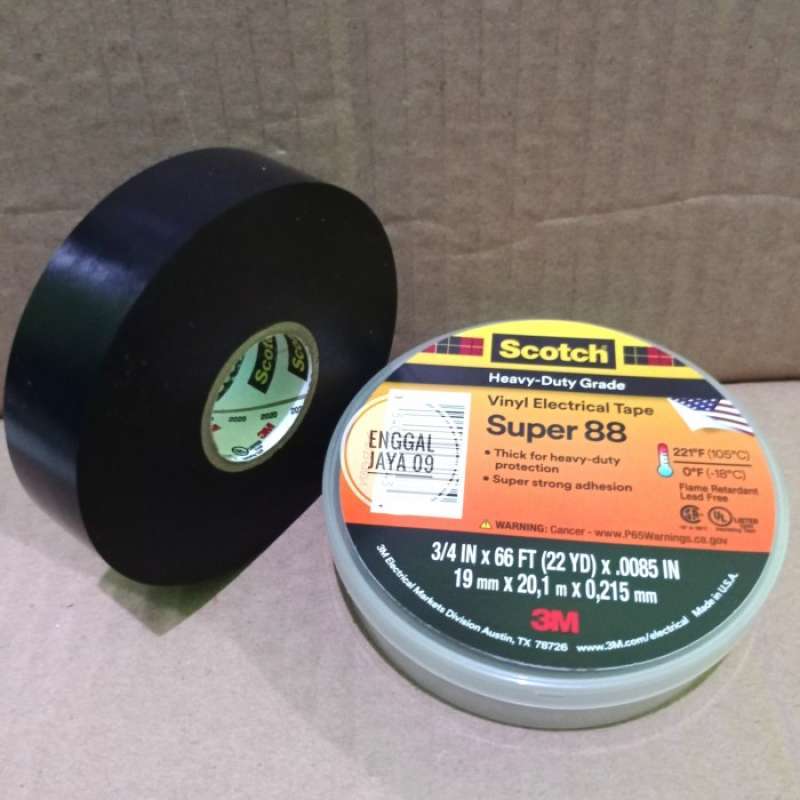 Jual Isolasi Listrik 3M Scotch Vinyl Super 88 3/4In X 20M di Seller TB Honey Makmur - Kalibata ...