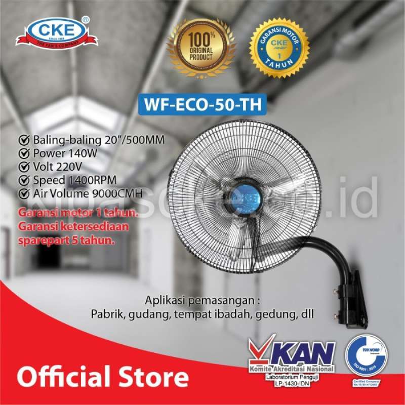 Jual Wall Fan Cke Wf-Eco-50-Th 20 Inch Kipas Angin Dinding Tembok di ...