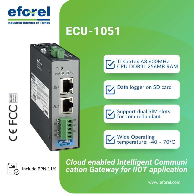 Jual Cloud Enabled Intelligent Communication Gateway Advantech Ecu-1051tl Di Seller Eforel ...
