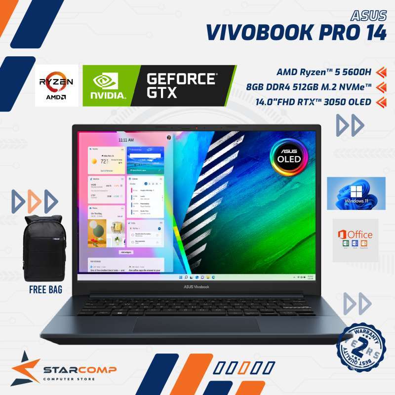 Jual ASUS Vivobook Pro 14 OLED M3401QC Ryzen 5 5600H 8GB 512GB SSD ...
