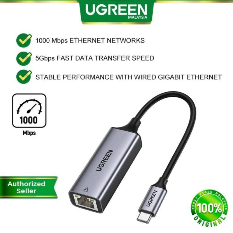Jual Ugreen Adapter Jaringan Ethernet USB C Ke RJ45 Untuk Laptop ...