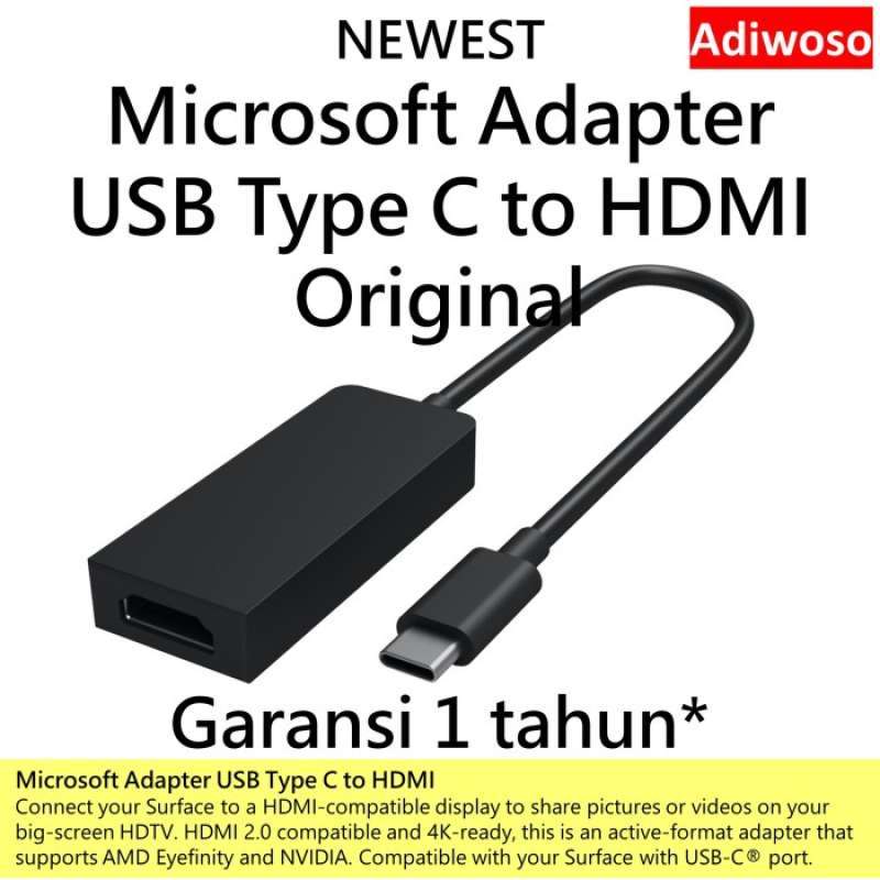 Jual Microsoft Surface USB Type C to HDMI connector. di Seller Cullen darrel - Pegadungan, Kota ...