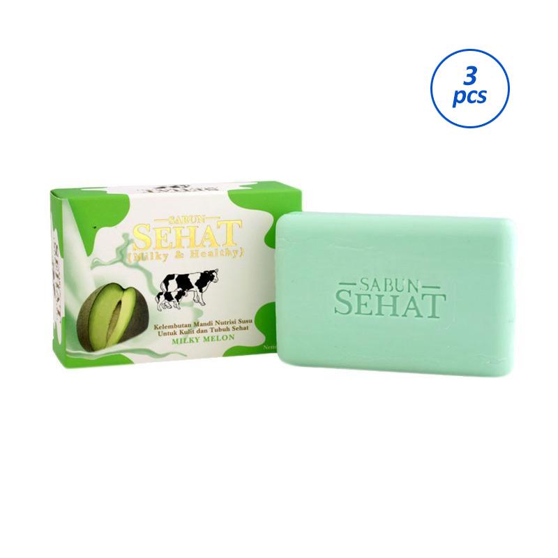 Jual Sabun Sehat Milky Melon Bar Soap Sabun Mandi [100gr/ 3 pcs] di ...