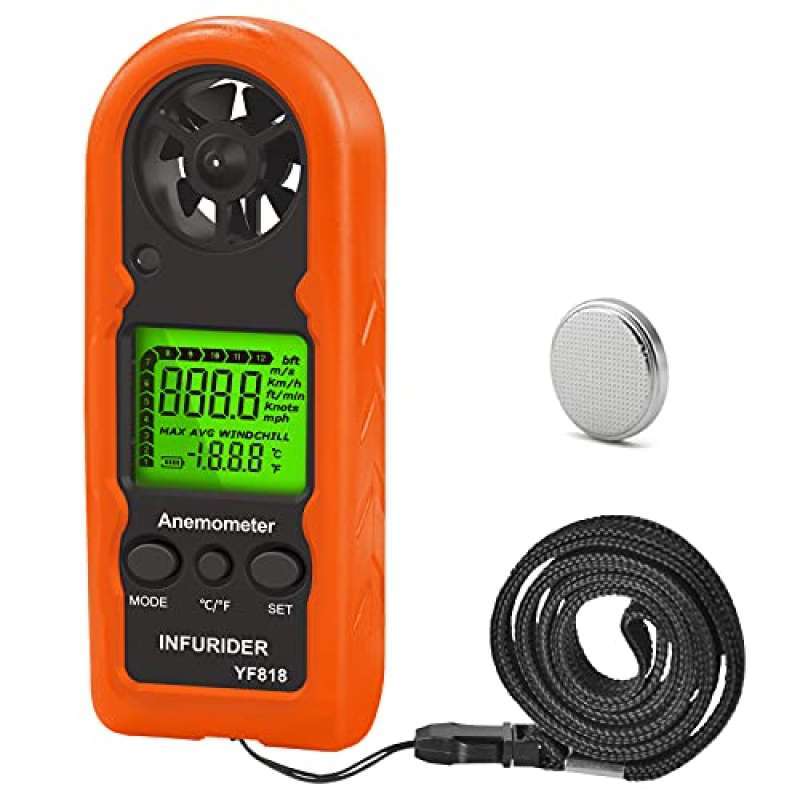Promo Digital Anemometer Handheld,INFURIDER YF818 Wind Speed Meter ...