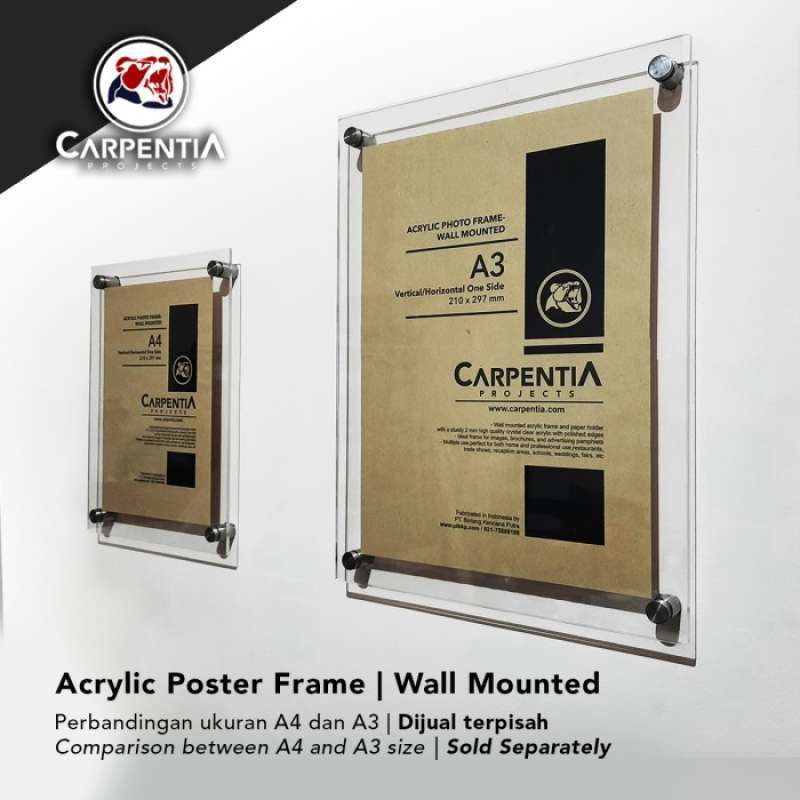 Jual Acrylic Wall Frame [2 Mm] / Bingkai Akrilik Poster Dinding - A3 ...