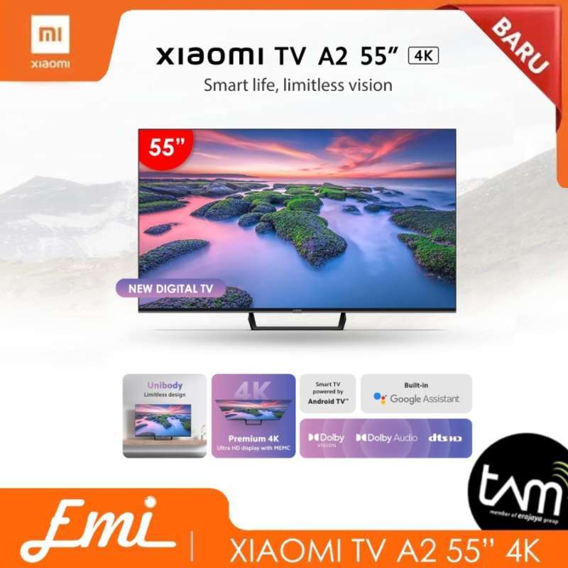 Jual Xiaomi Mi Tv A2 Led Tv 55 Inch Digital Smart Android 11.0 4k Uhd ...