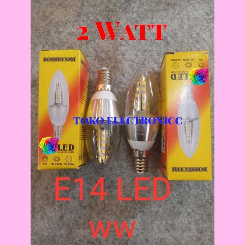 Jual Bohlam/ Lampu LED E14 2 Watt - Bossecom di Seller Toko Electronicc ...