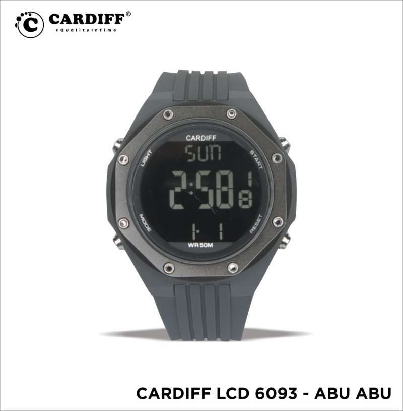 Promo Cardiff Lcd C 6093 Jam Tangan Sport Water Resist / Jam Tangan ...