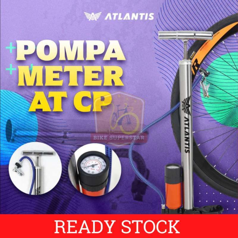 Promo Pompa Tabung Meteran Angin Ban Sepeda, Motor, Mobil Atlantis ...