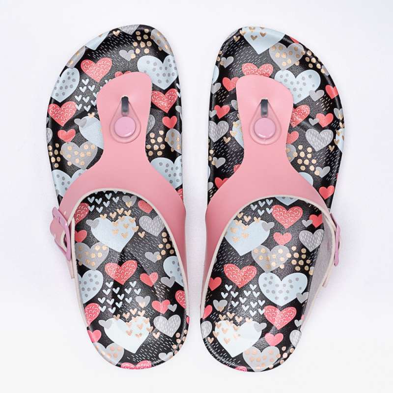 Promo Ando Official Sandal Jepit Hearty Remaja - Hitam/Salmon Diskon 5% ...