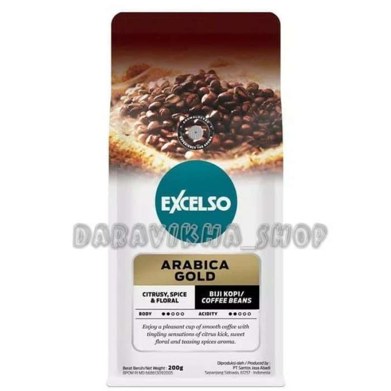 Jual Excelso Arabica Gold Coffee Bean 200g / Biji Kopi di Seller ...