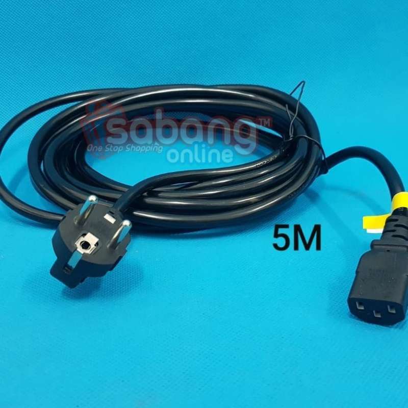 Promo KABEL POWER LAMPU STUDIO FOTO 5 METER - KABEL POWER PC 5 METER ...
