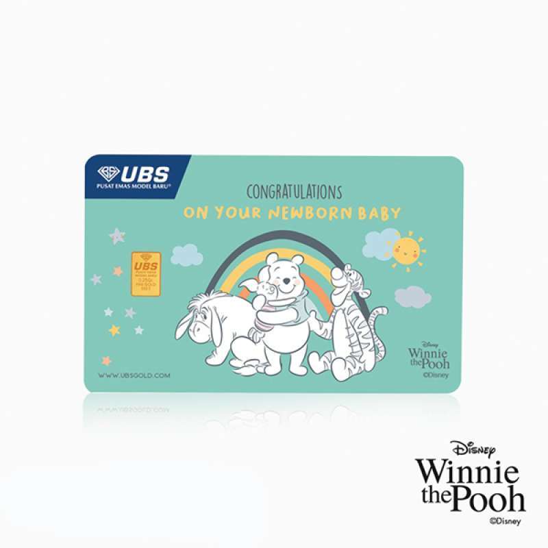 Jual Bligold Ubs Disney Winnie The Pooh New Born Mini Gold 0.25 Gr Di ...