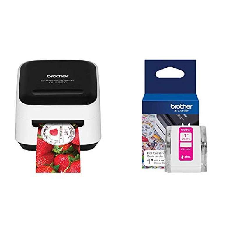 Promo Brother VC-500W Versatile Compact Color Label and Photo Printer ...