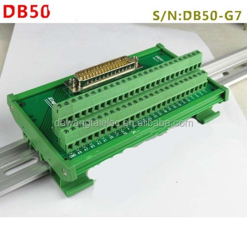 Jual Db50 Male D Sub 50 Pin Connectors Terminal Blocks Breakout Board ...