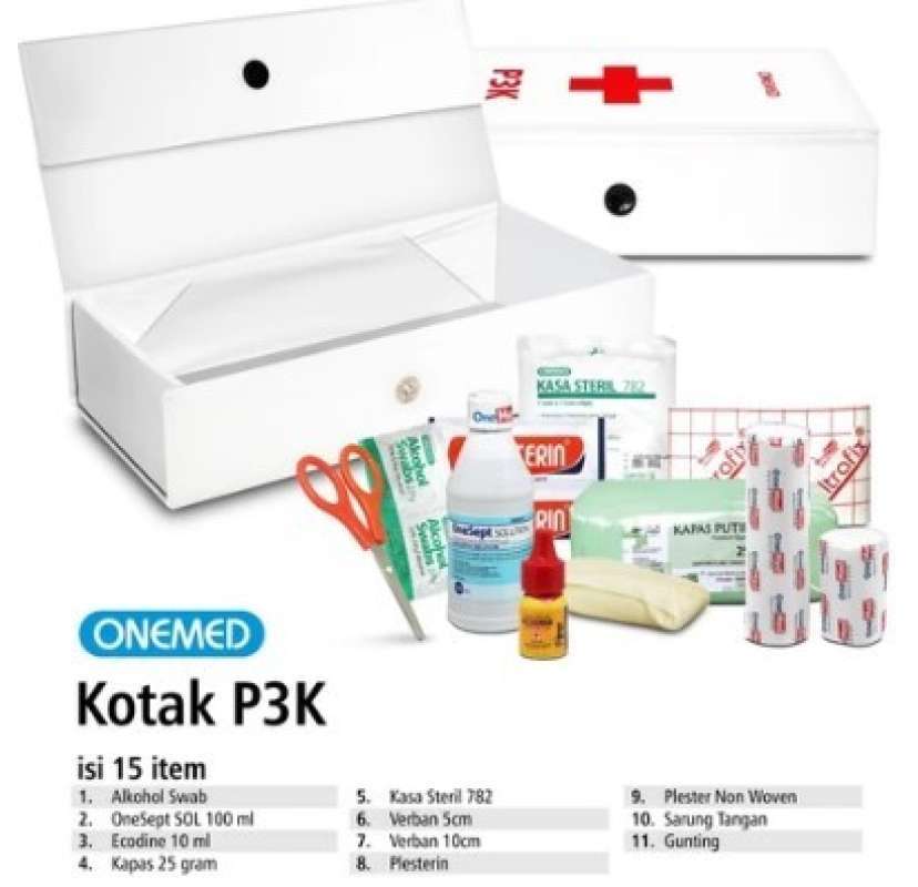 Jual KOTAK P3K + ISI ONEMED / FIRST AID BOX ONEMED di Seller Dorago ...