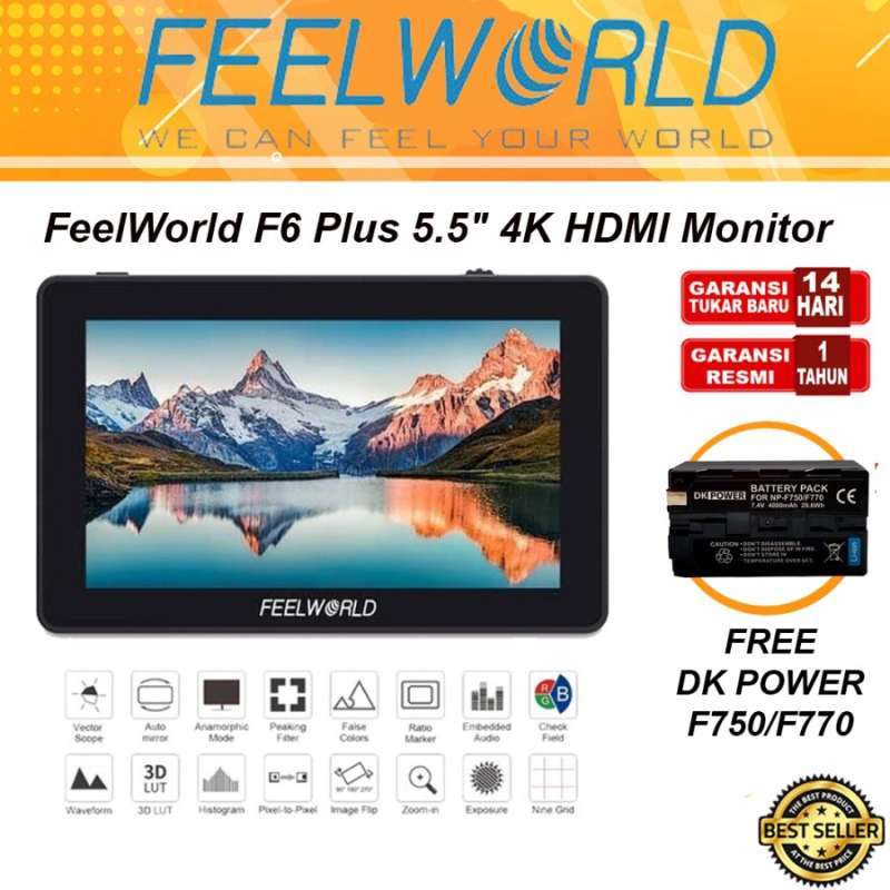 Promo Feelworld F6 Plus Full Hd Hdmi On Camera Monitor 4k Original