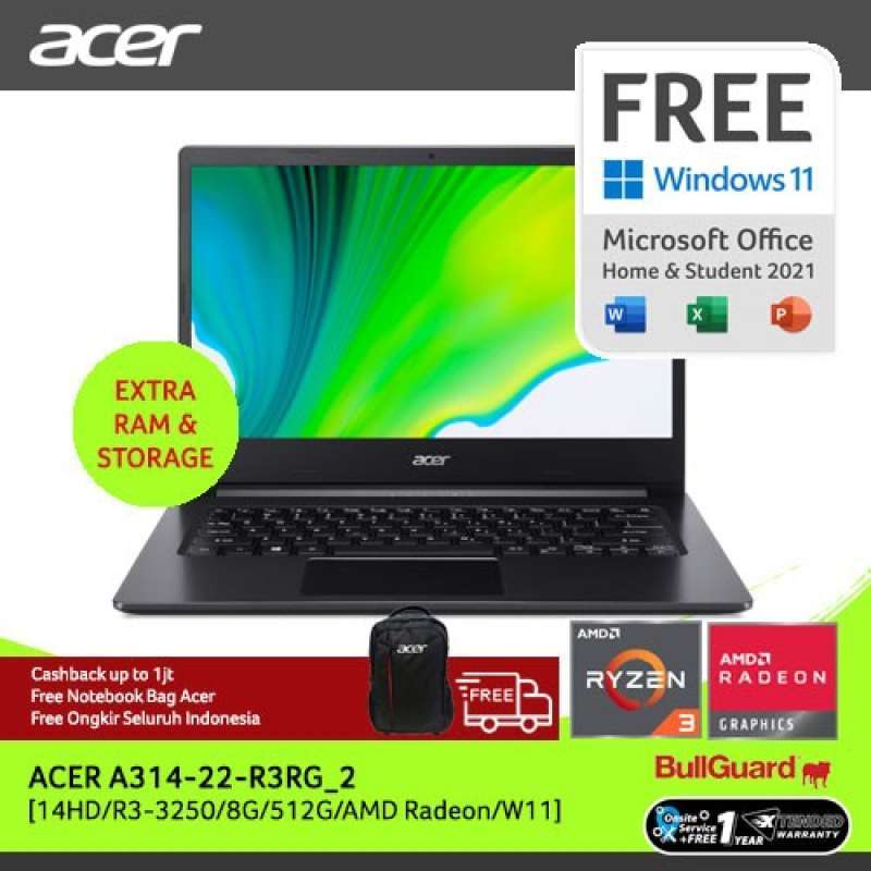 Jual ACER A314-22-R3RG_2 [14/R3-3250/8GB/512GB/W11+OHS] UN.HVVSD.00B di ...