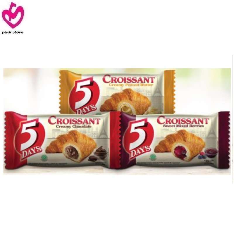 Jual 5 Days Roti Croissant Kemasan 60 Gr - Creamy Cheese Di Seller Pink ...