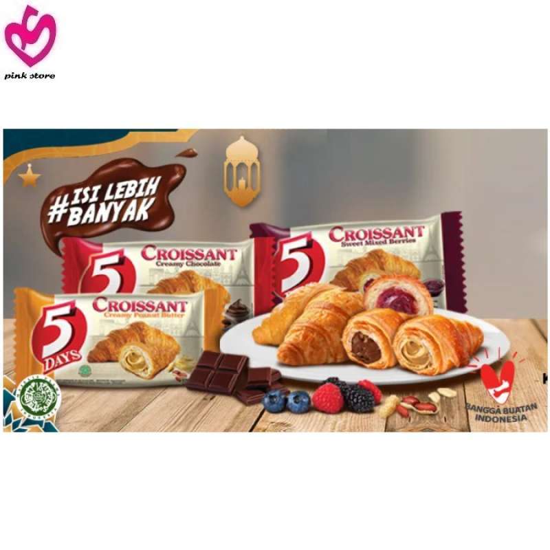 Jual 5 Days Roti Croissant Kemasan 60 Gr - Creamy Cheese Di Seller Pink ...