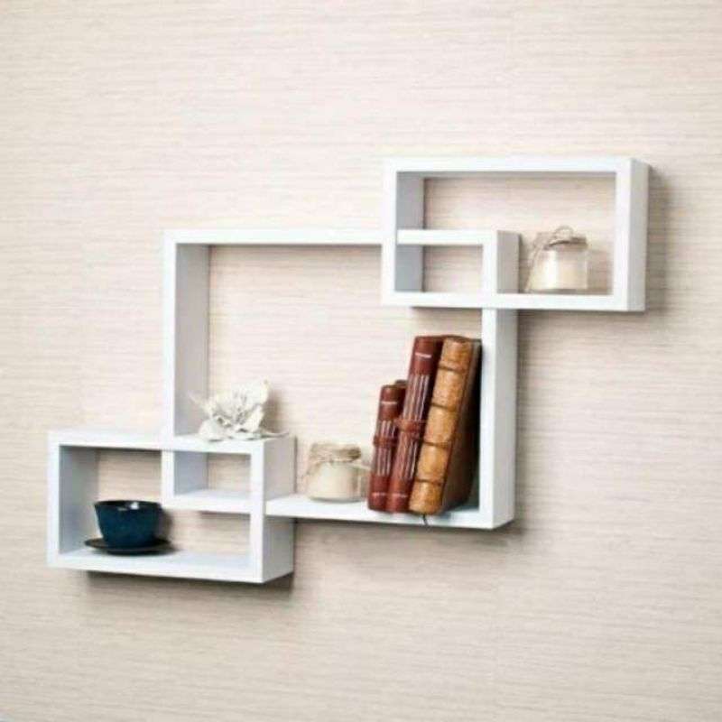 Jual Rak Dinding Minimalis 3pcs 3 Ukuran Hiasan Dinding Rak Model Kotak ...