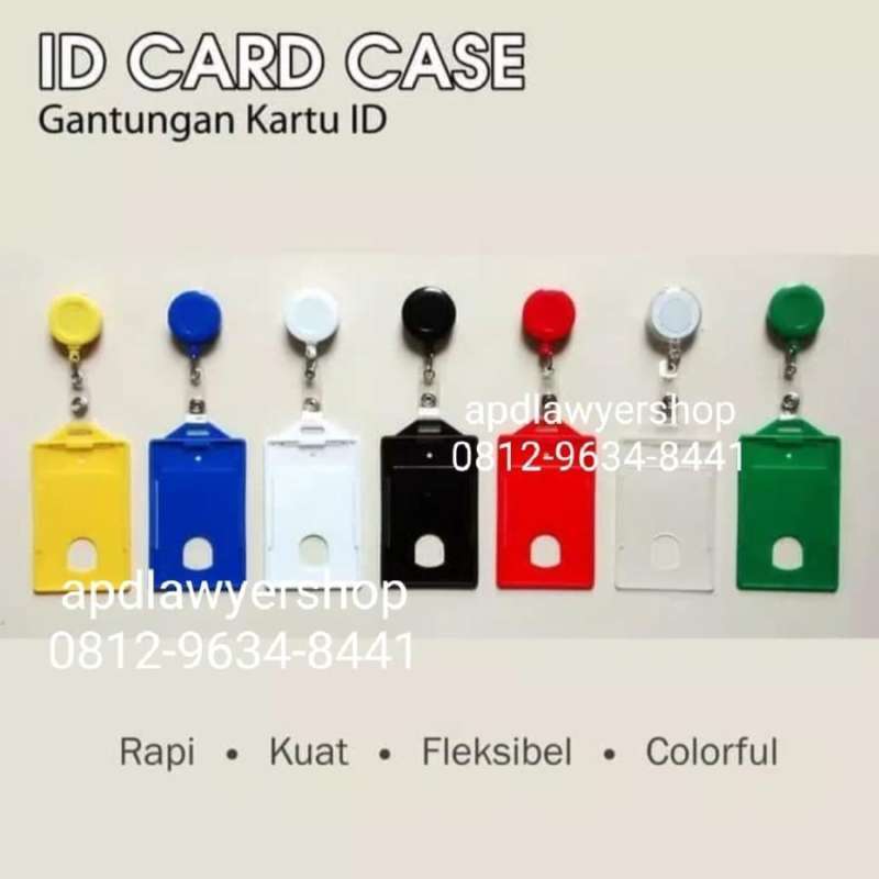 Jual Name Tag Id Card Case Plastik Plus Yoyo ID Banyak pilihan warna di ...