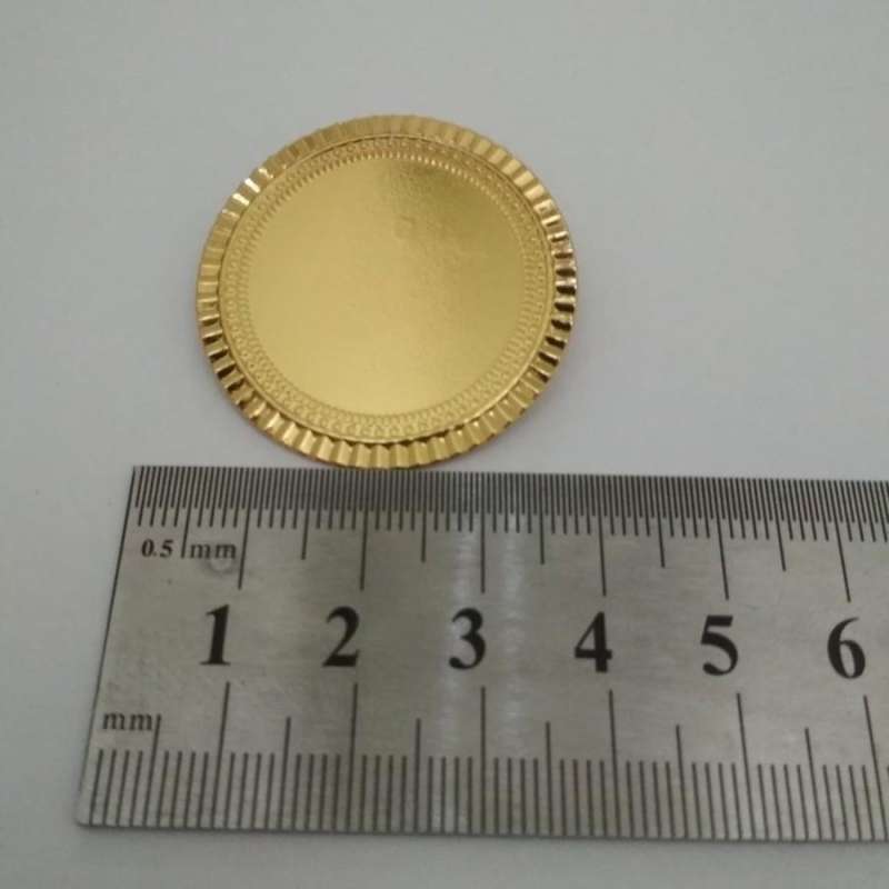 Jual Pin Bulat Gerigi Polos Polosan 35mm diameter 25mm kuningan peniti ...