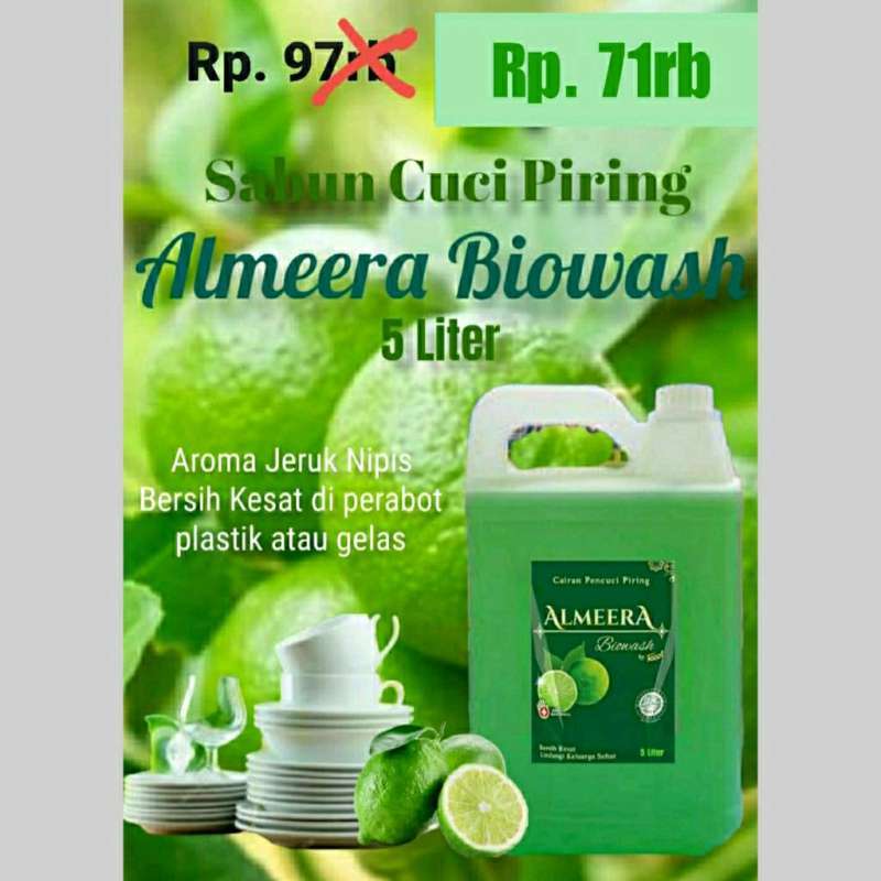 Jual Sabun Cuci Piring Almeera Biowash 5 Liter di Seller MEYSAINDO_JKT ...