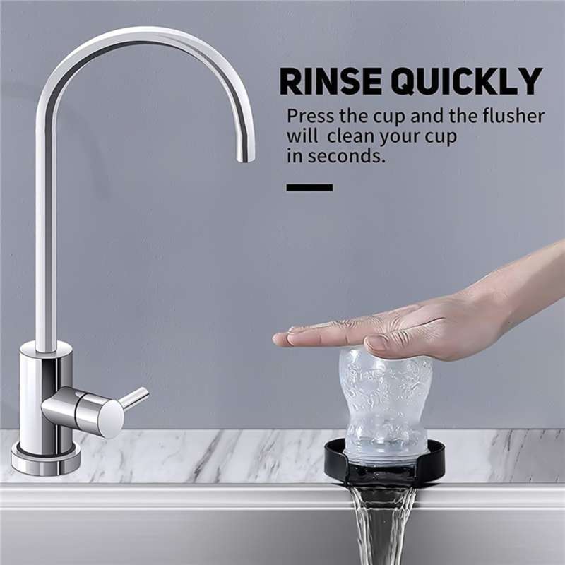 Jual 1 Set Versatile Glass Rinser One-handed Operation Automatic ...