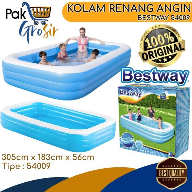 Jual Kolam Renang Anak Bestway 54009 Family Pool Jumbo 305Cm Ukuran Besar di Seller DENTA TOYS ...